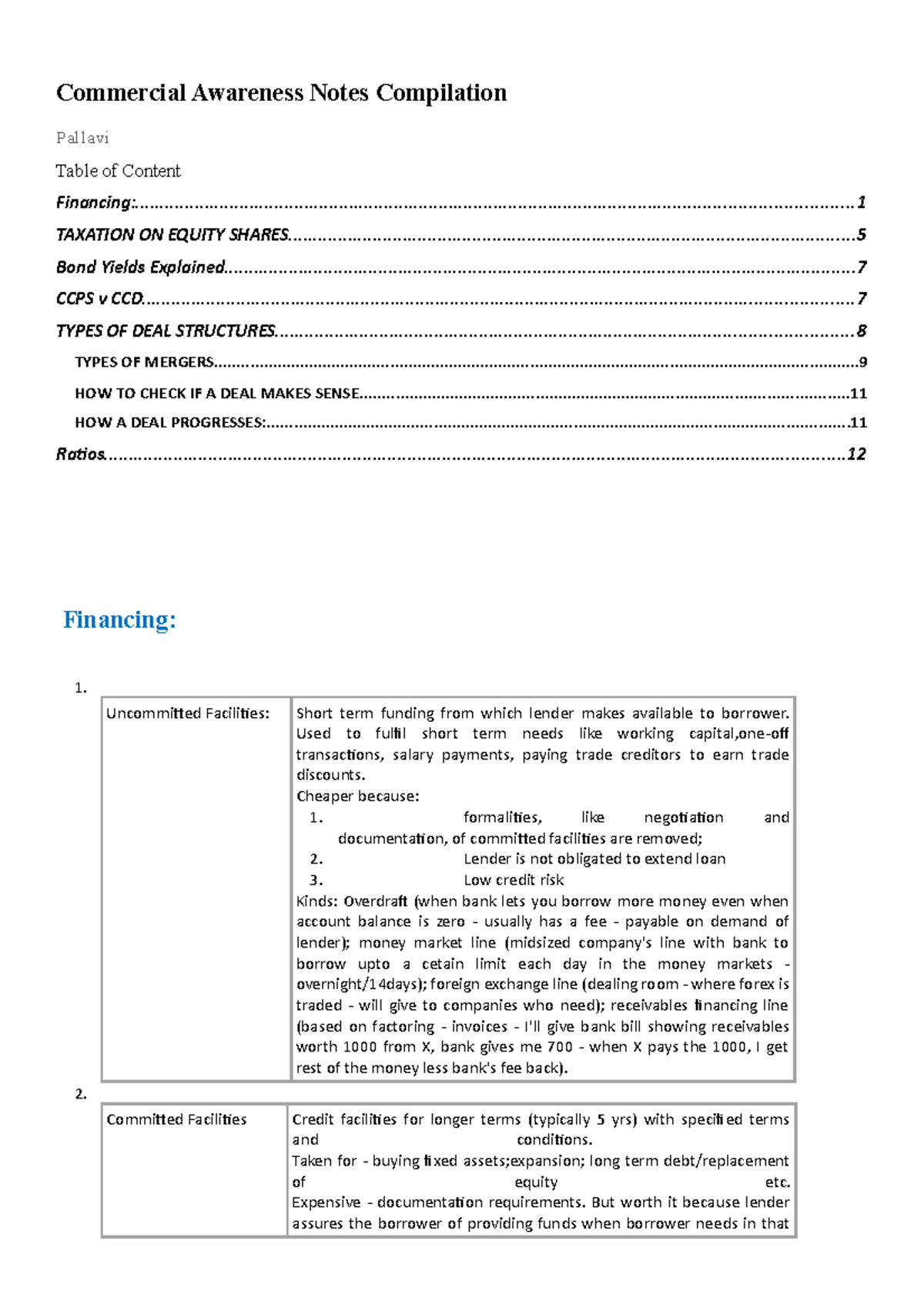 Commercial Awareness Notes Compilation - Commercial Awareness Notes ...