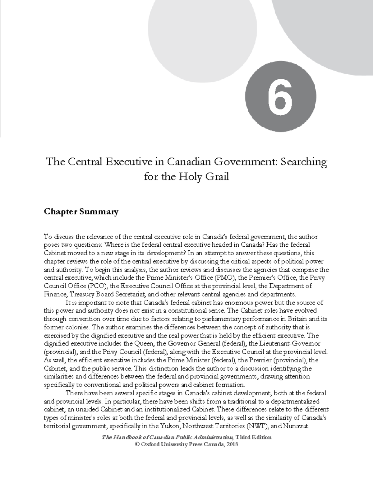 Chapter 6 SSG - fwef - The Handbook of Canadian Public Administration ...