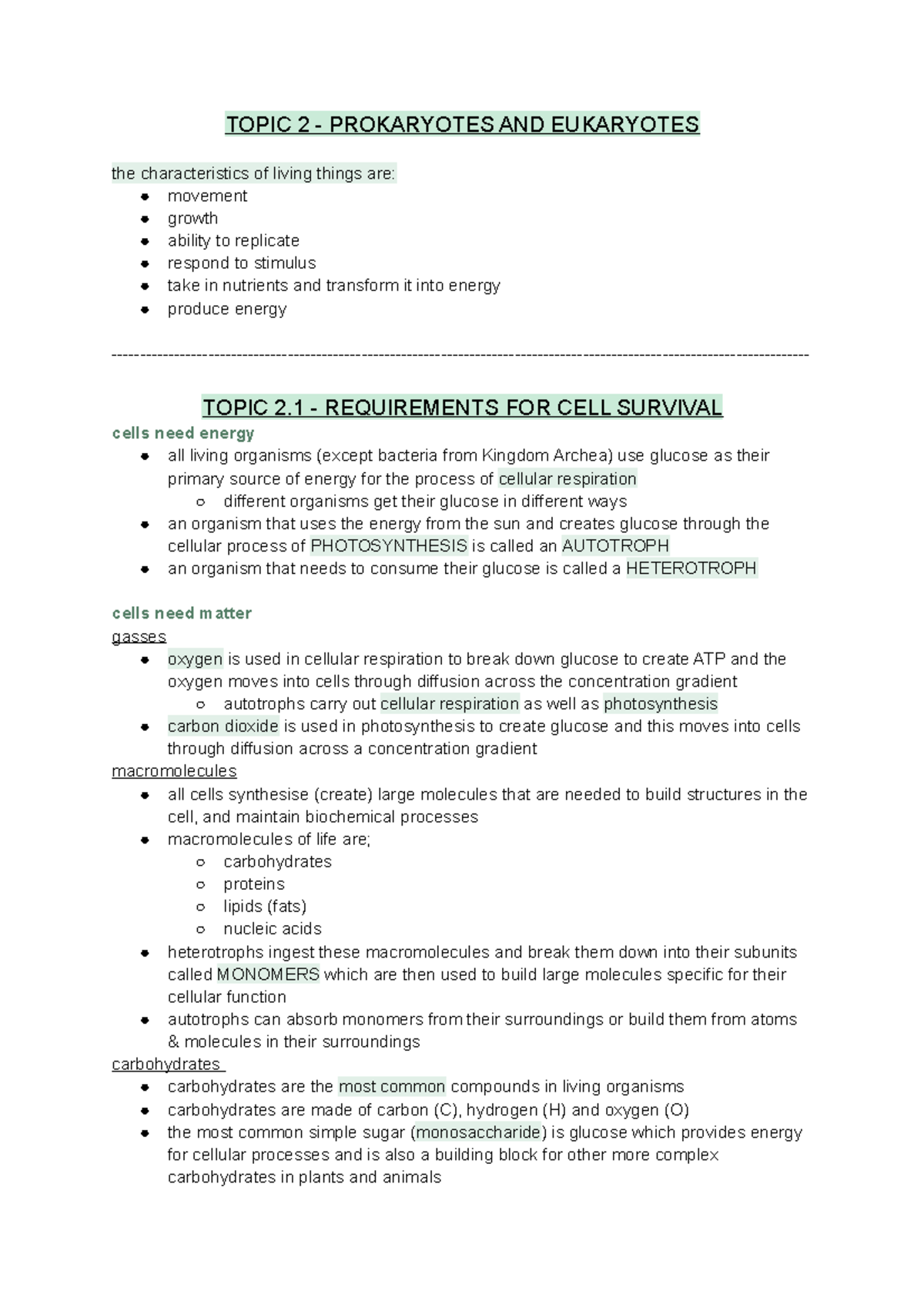 UNIT 1 CHAP 2 - Detailed notes covering each topic from chapter 2 of ...