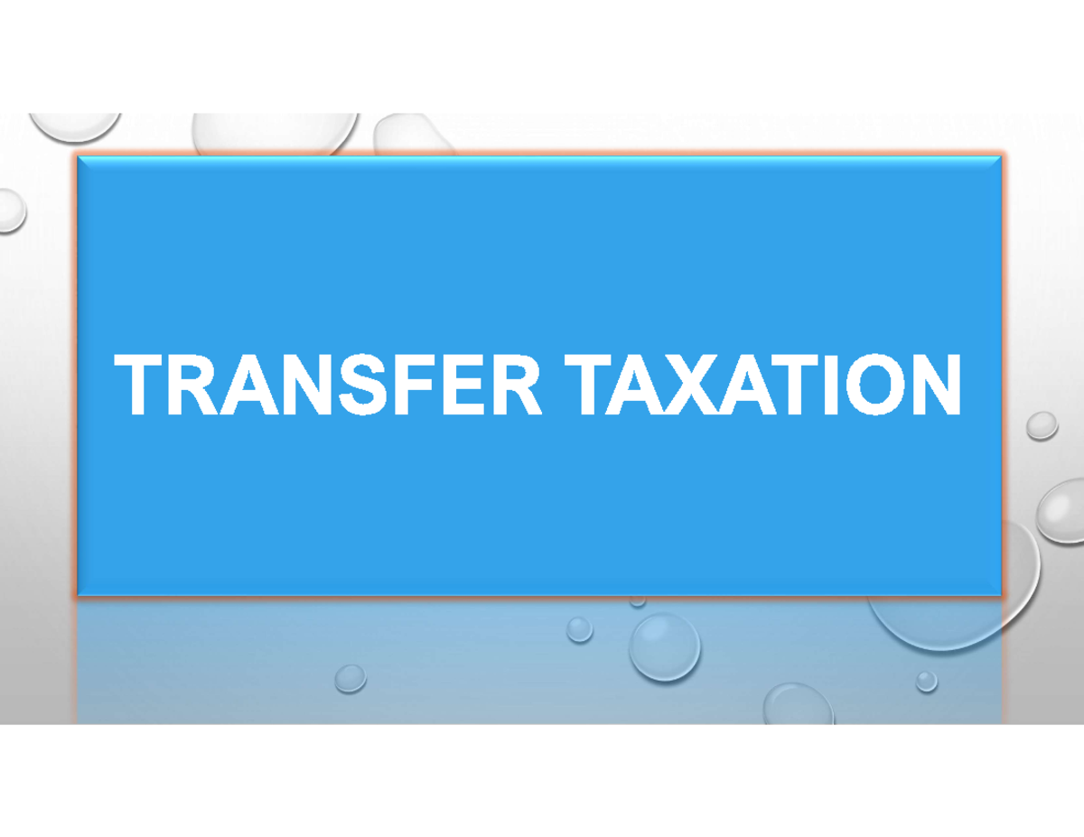 Tax Lesson 1 - notes in bus tax - Accountancy - Studocu