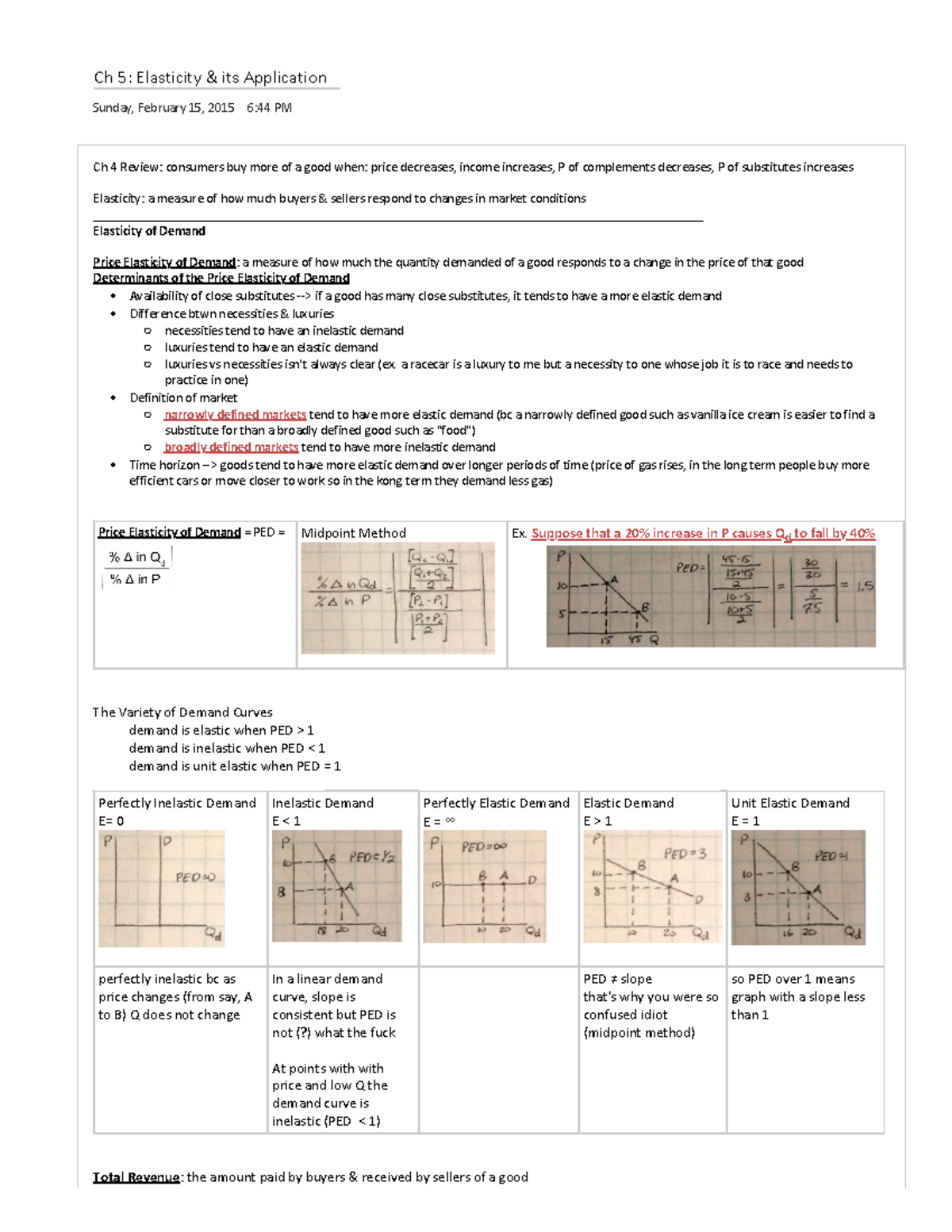 Econ - page 4 - Professor Troy Tassier - Ch 5: Elasticity & its ...