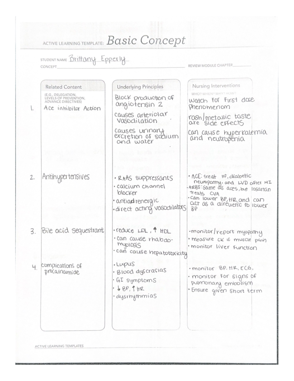 Exam 2 remediation - ACTIVE LEARNING TEMPLATE: Basic Concept STUDENT ...