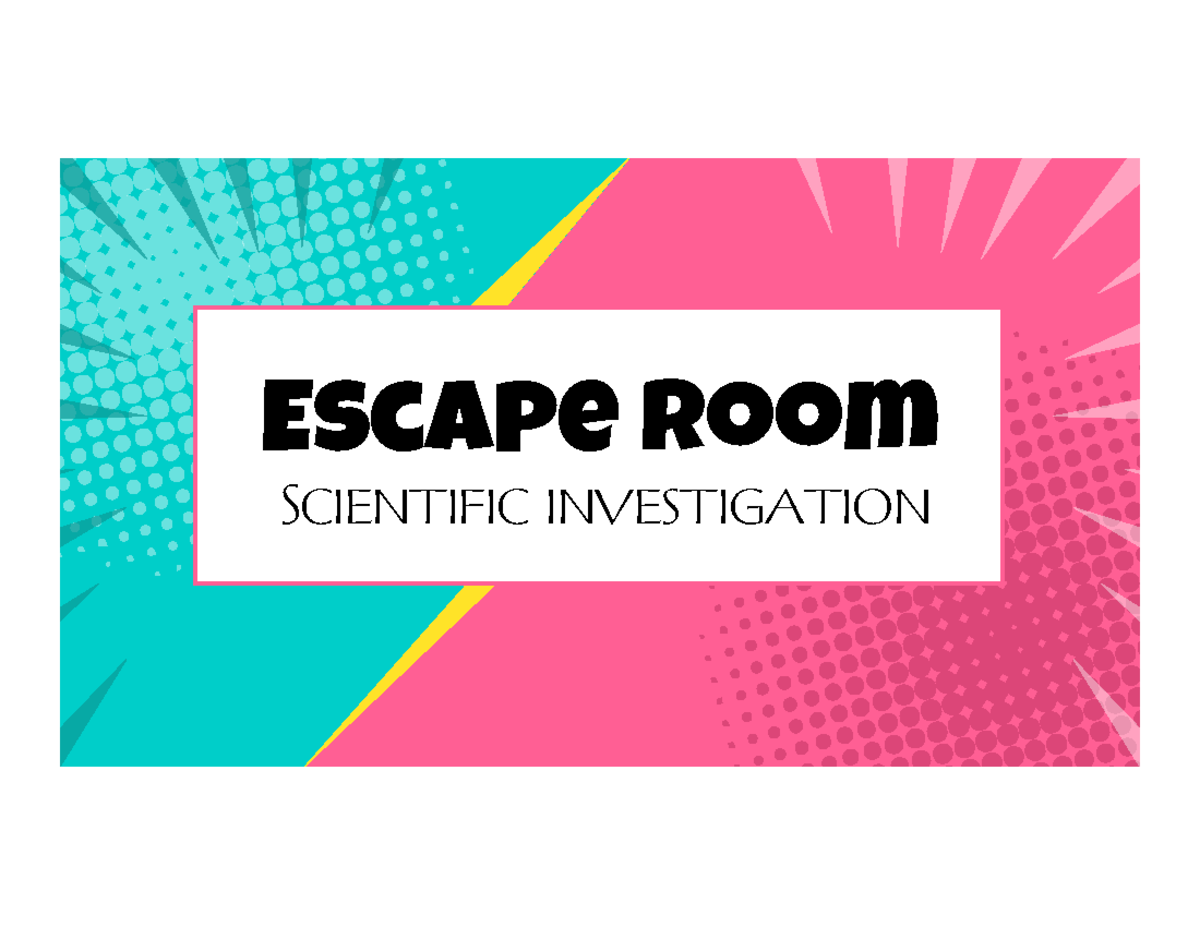 Sci Investigations Large Cards - Scientific investigation Escape Room ...
