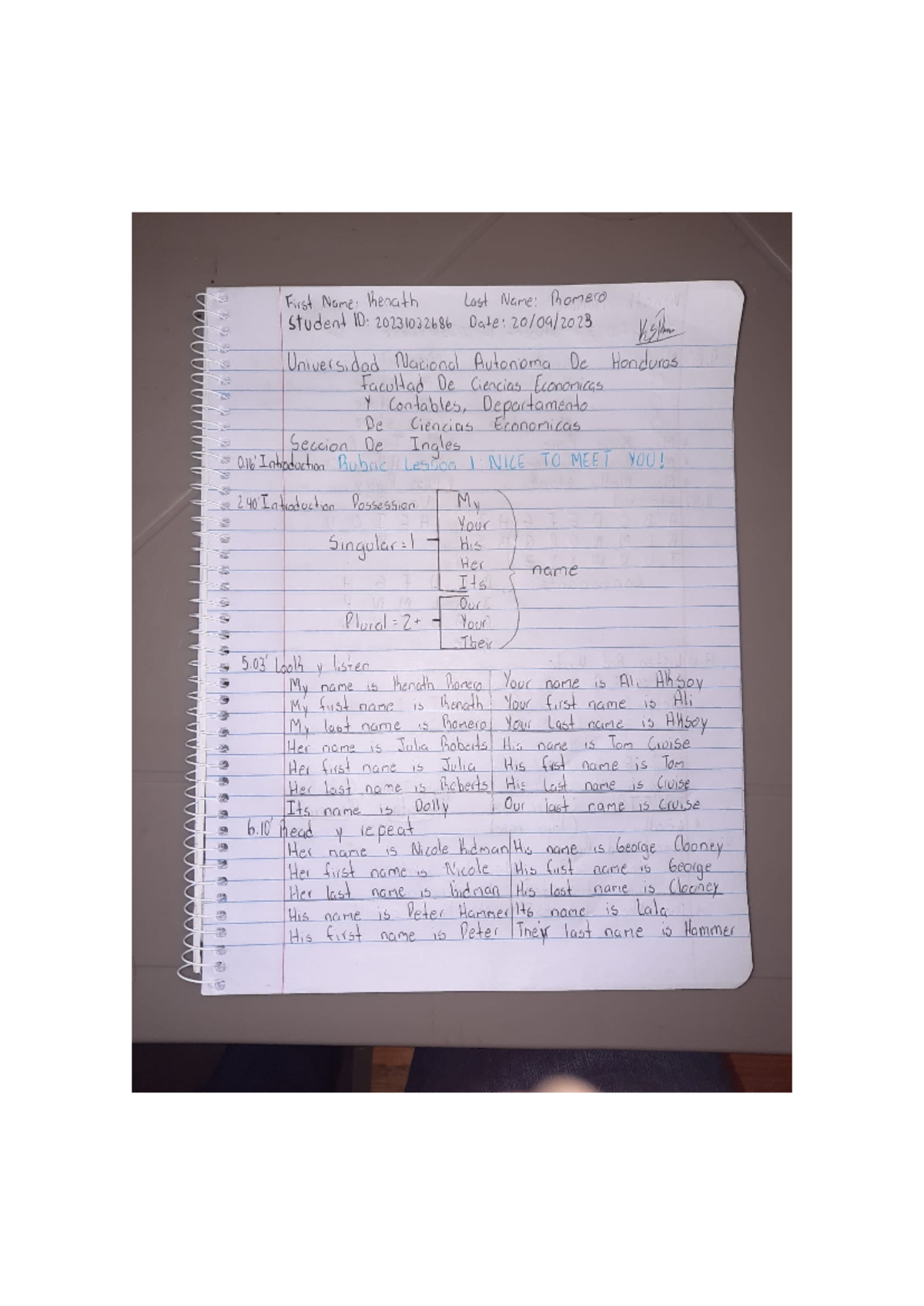 Romero Kenath U1T1a1 - First Name: Renath Last Name: Romero student ID ...