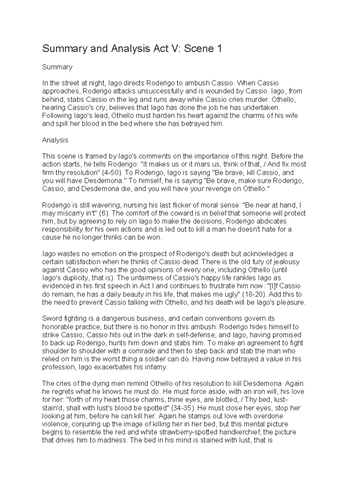 Act 5 Scene 1 Summary and Analysis - Summary and Analysis Act V: Scene 1 Summary In the street ...