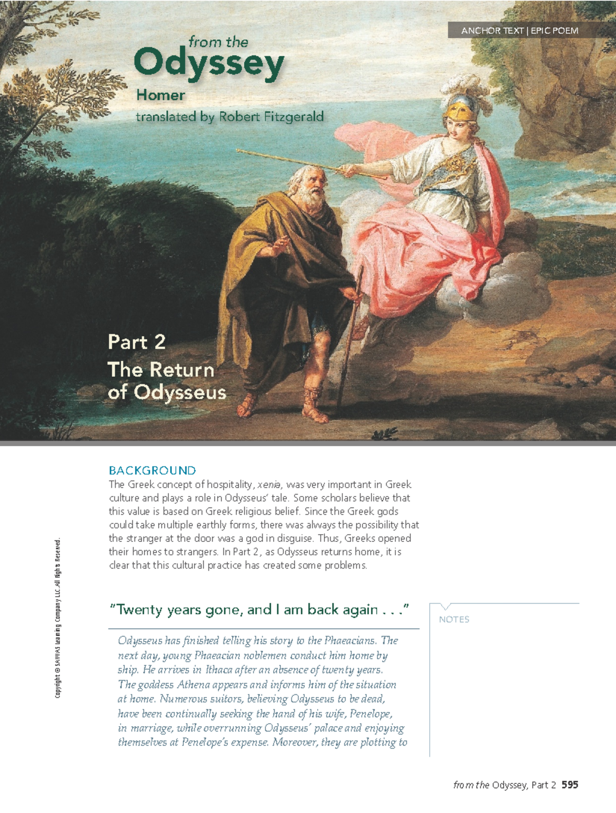 The Odyssey - Part 2 - Oddysey - Copyright © SAVVAS Learning Company ...