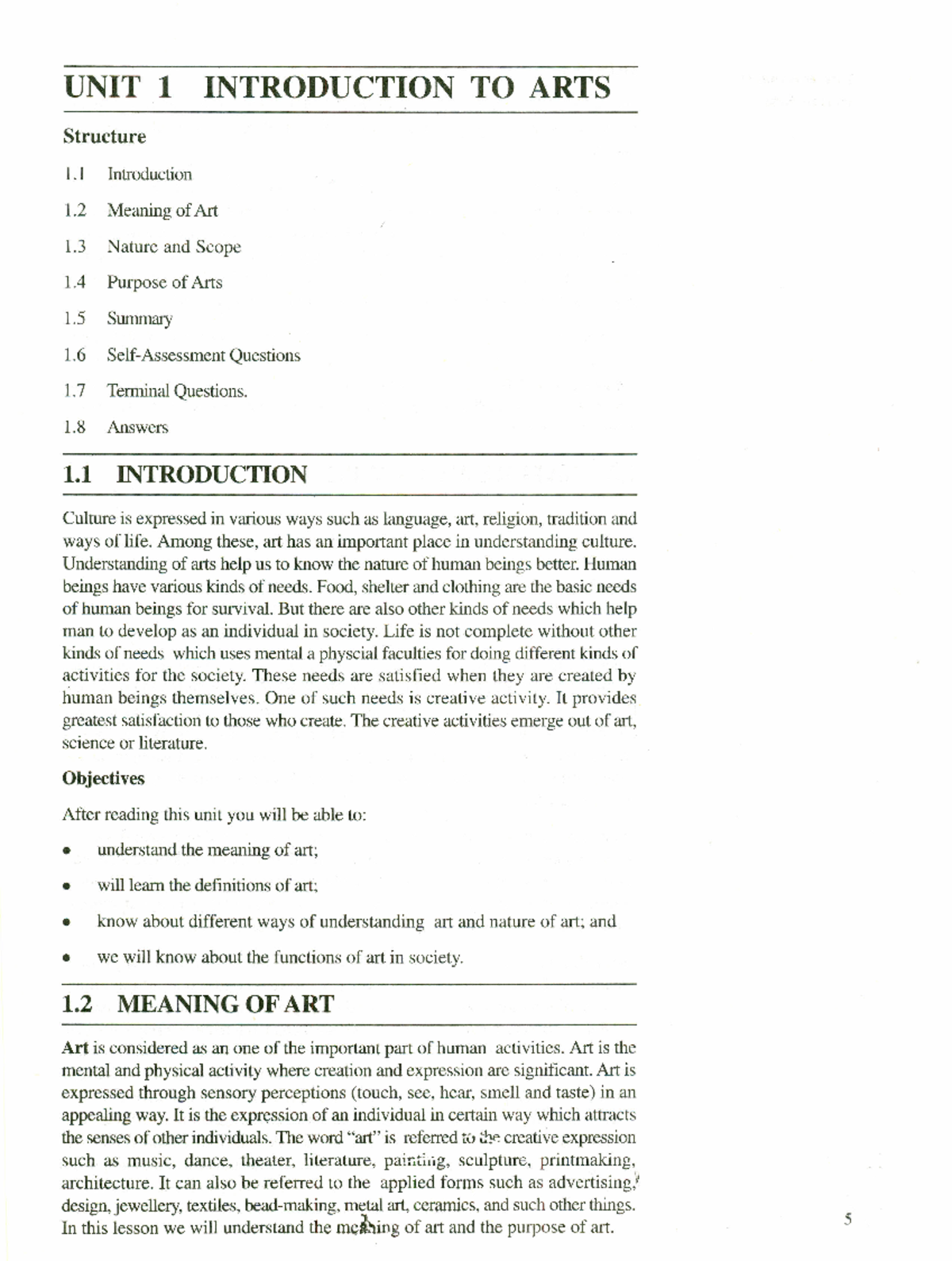 Unit-1 - Art unit 1 introduction - U N I T 1 I N T R O D U C T I O N T ...