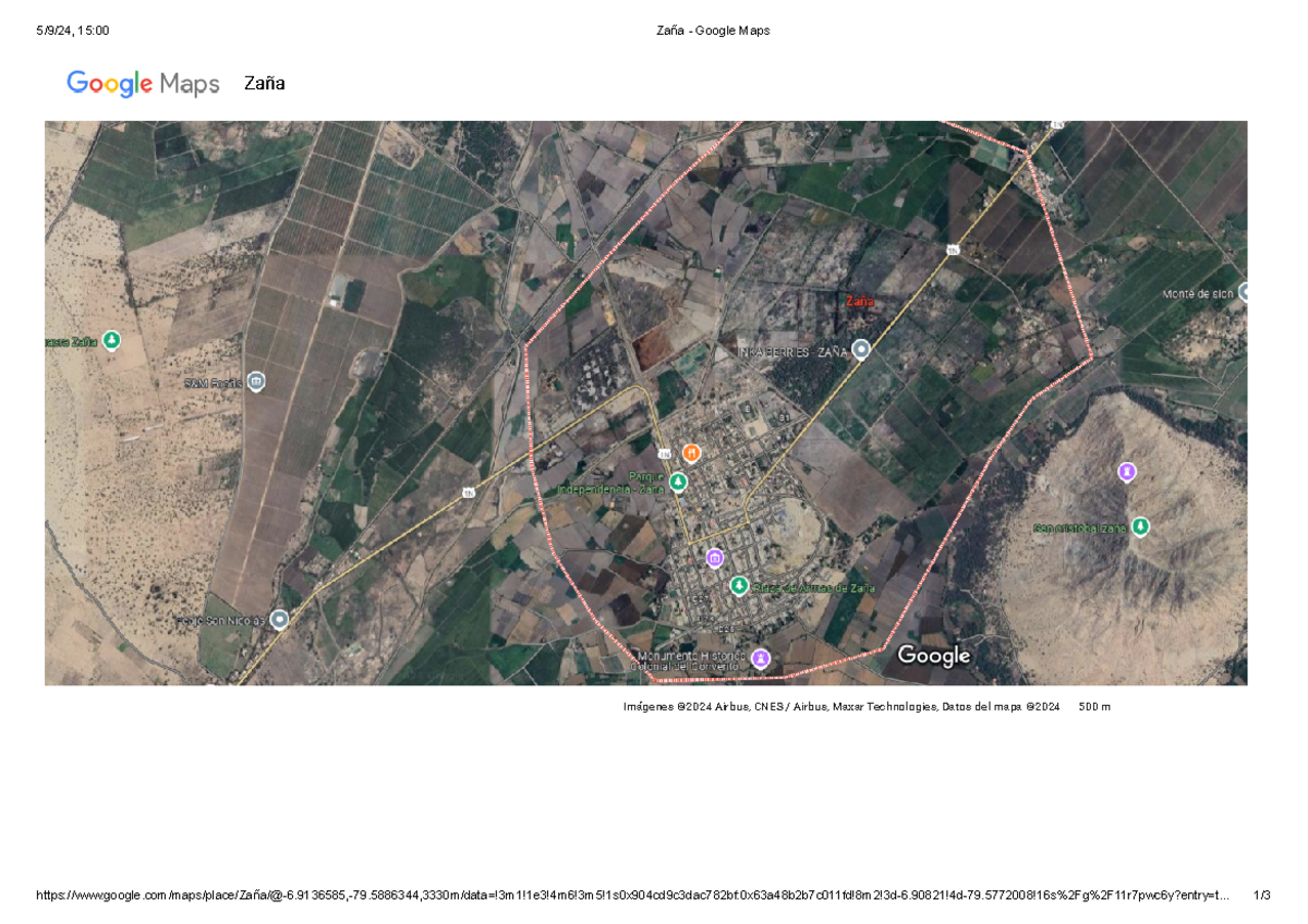 Zaña - Google Maps - ubicacion - Imágenes ©2024 Airbus, CNES / Airbus ...