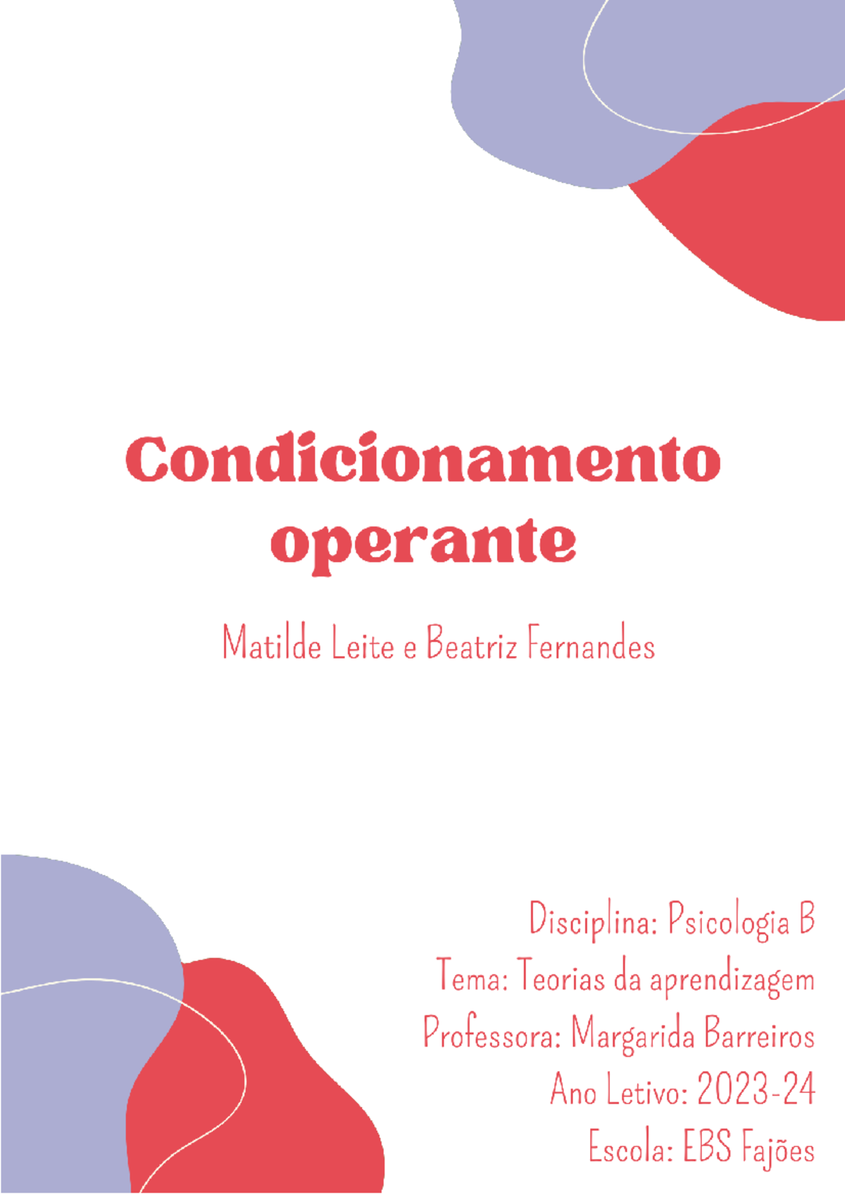 Condicionamento operante de Skinner - - Studocu