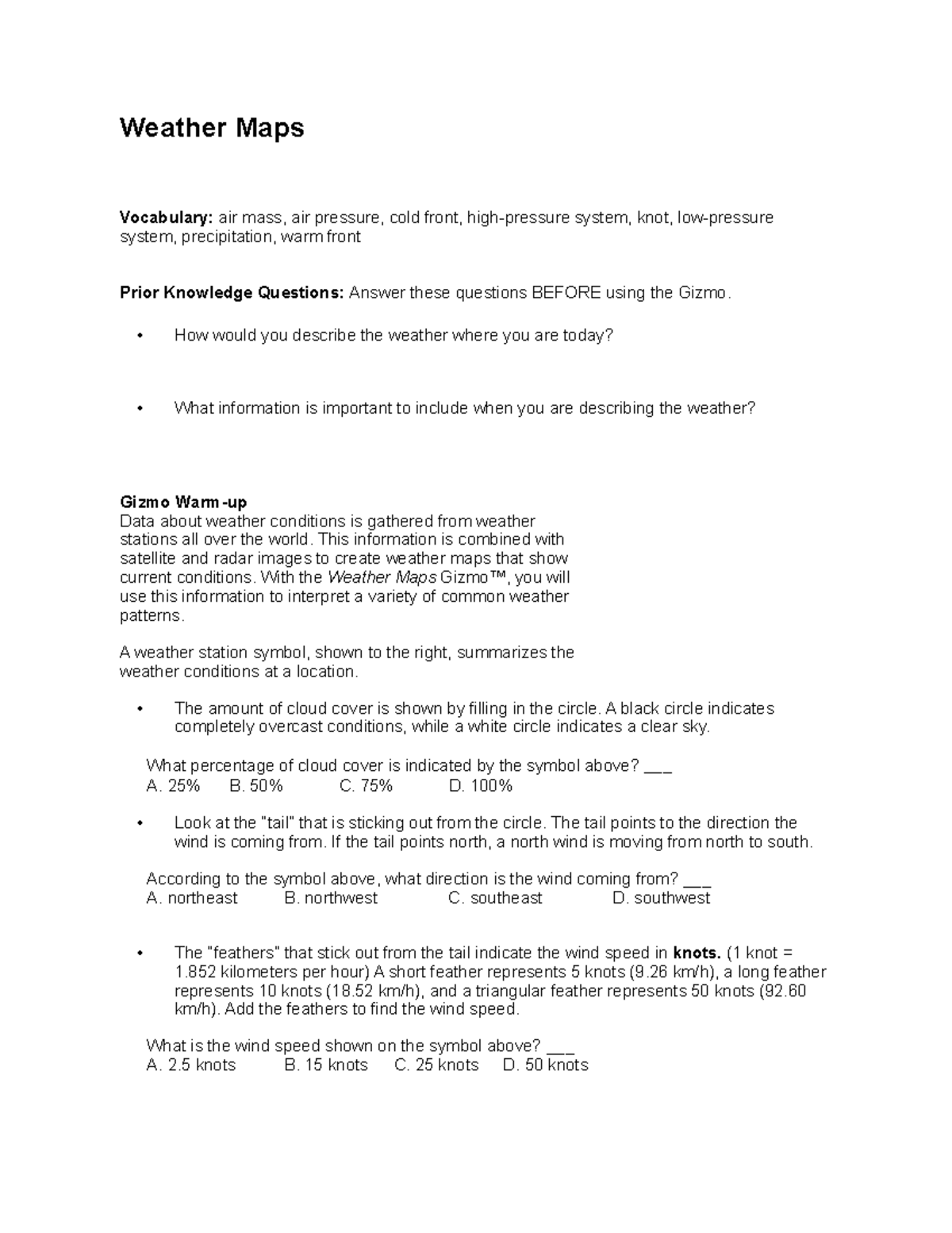 EDHS.2015 .SC.X - science - Weather Maps Vocabulary: air mass, air ...