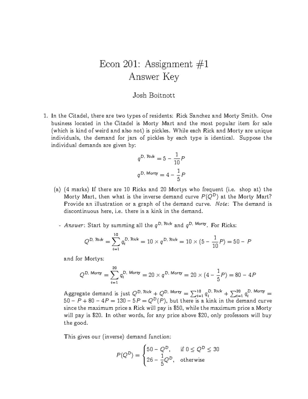 Econ201 A#1 S21 Ans Key - summer term - Econ 201: Assignment Answer Key ...