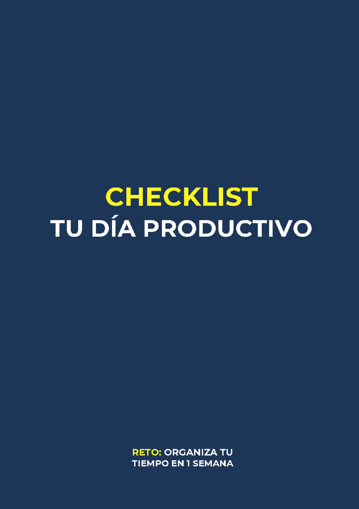 PDF Checklist Día PRO - bien - TU DÍA PRODUCTIVO CHECKLIST RETO ...
