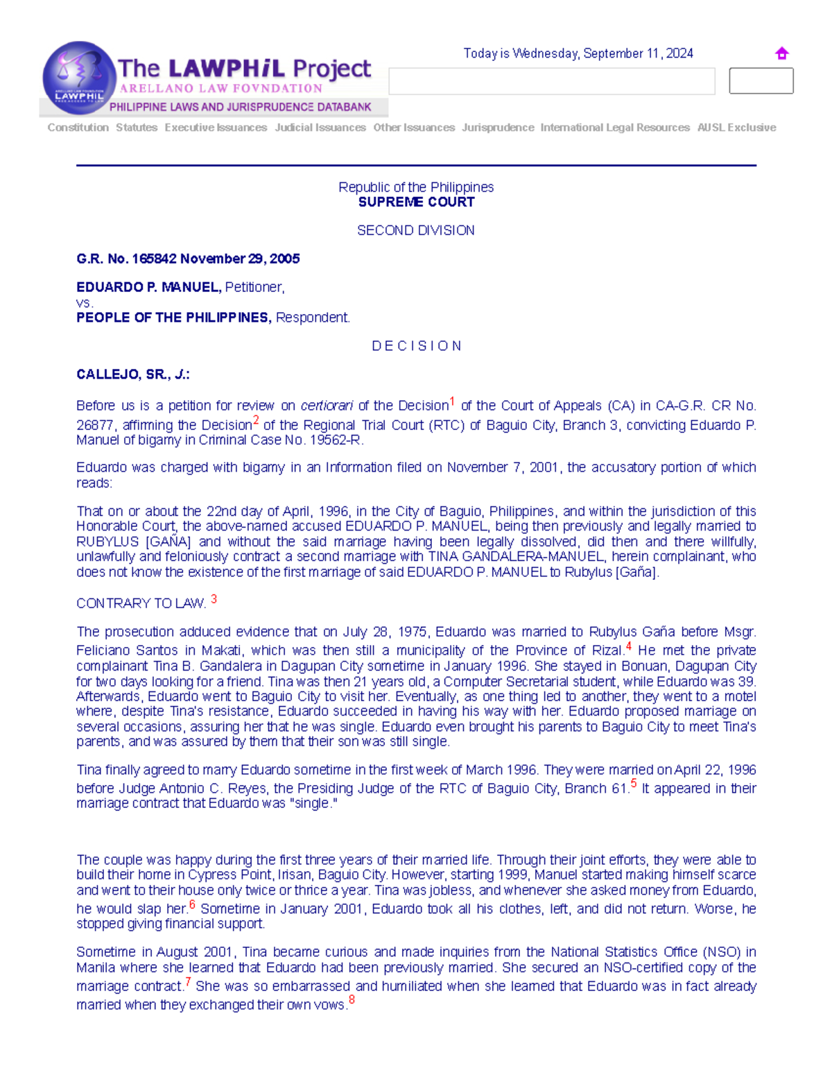 Deliberate intent - Manuel v. People, G.R. No. 165842 - Constitution ...