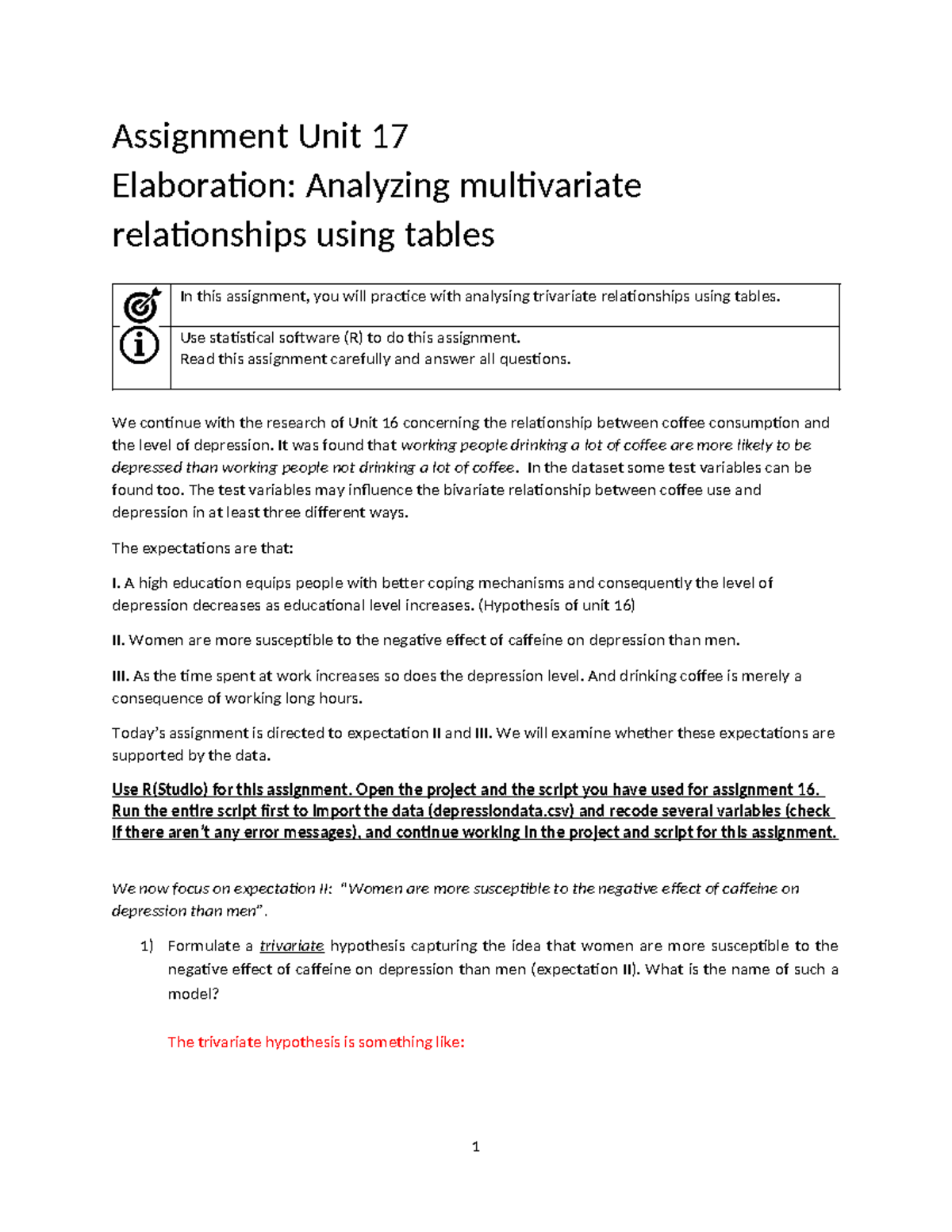 Unit 17 - Assignment with answers R 24 - Assignment Unit 17 Elaboration ...