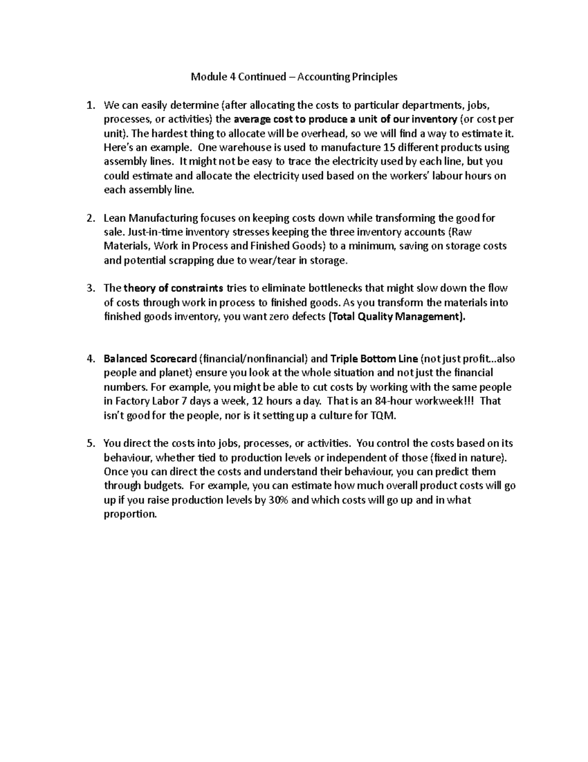 Module 4 Continued - Understanding the fundamentals of accounting - Module 4 Continued ...