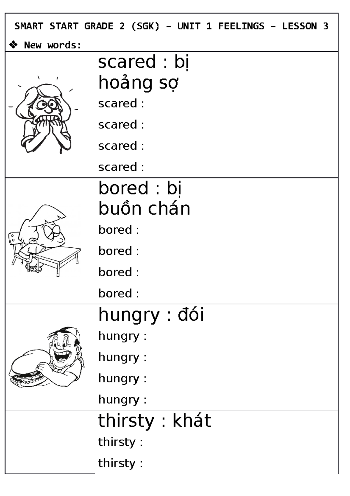 Smart Start Grade 2 (SGK) – UNIT 1 Feelings – Lesson 3 - SMART START ...