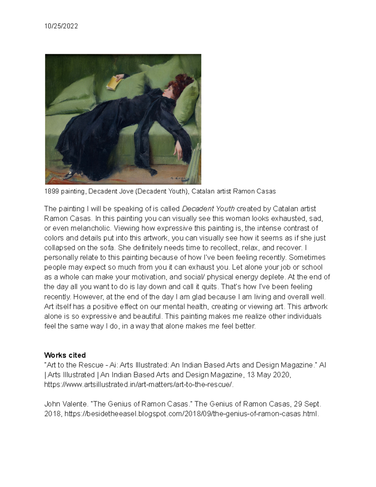 Unit 6 Discussion Connecting Art to Our Lives - Deprecated API usage ...