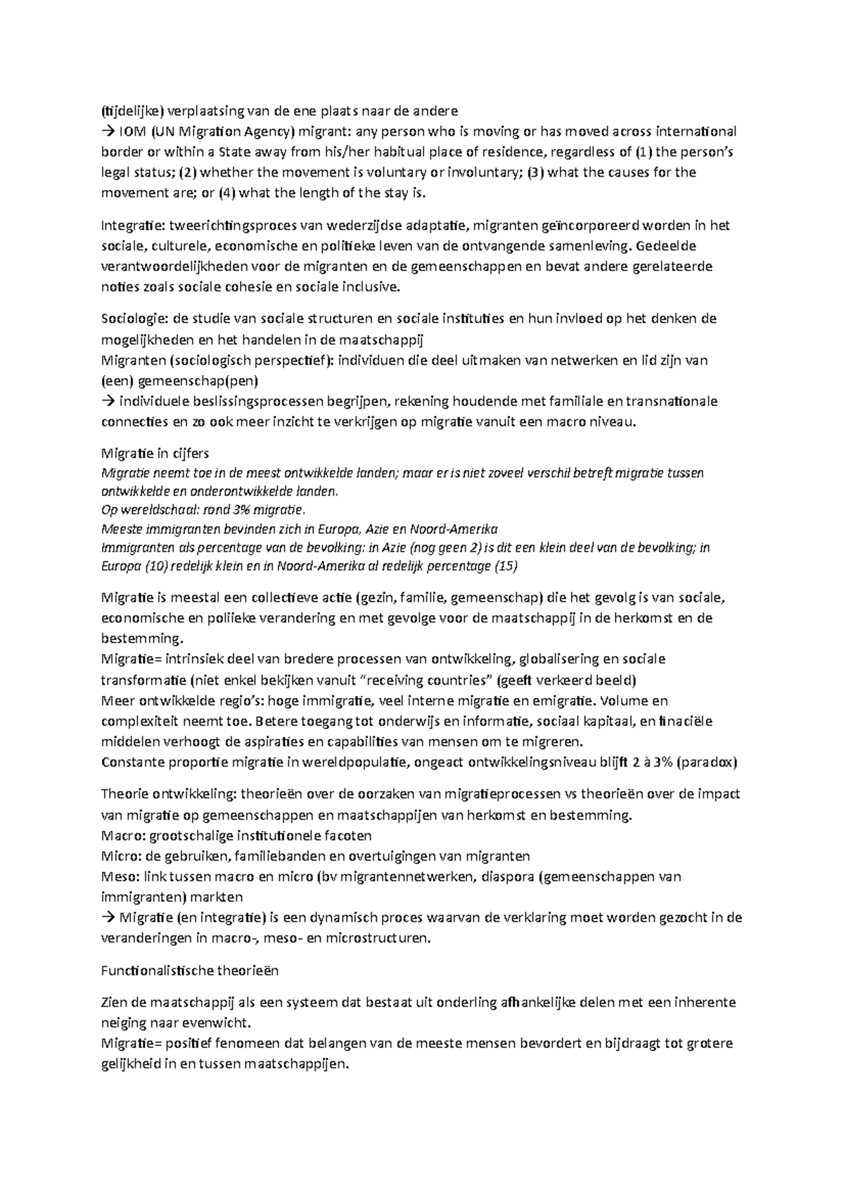 Interdisciplinaire perspectieven op Migratie en Integratie-Les 1 - (tijdelijke) verplaatsing van ...