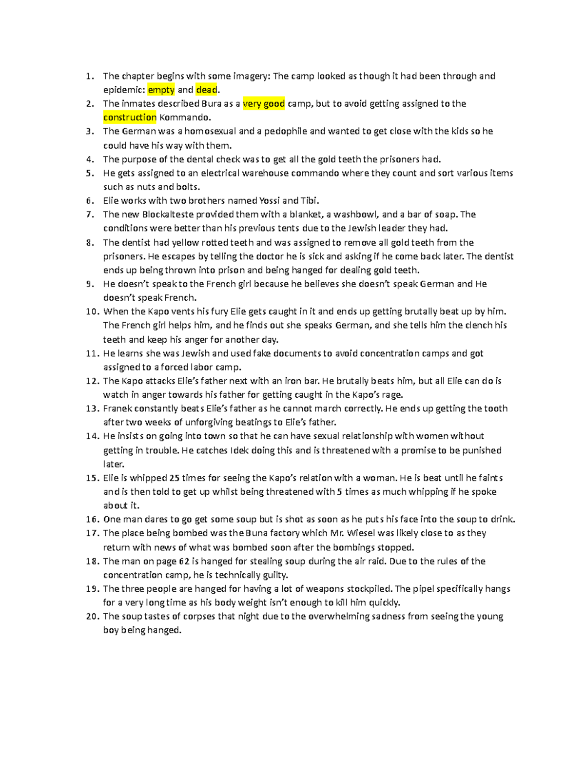 Night 4 Voc - The chapter begins with some imagery: The camp looked as ...