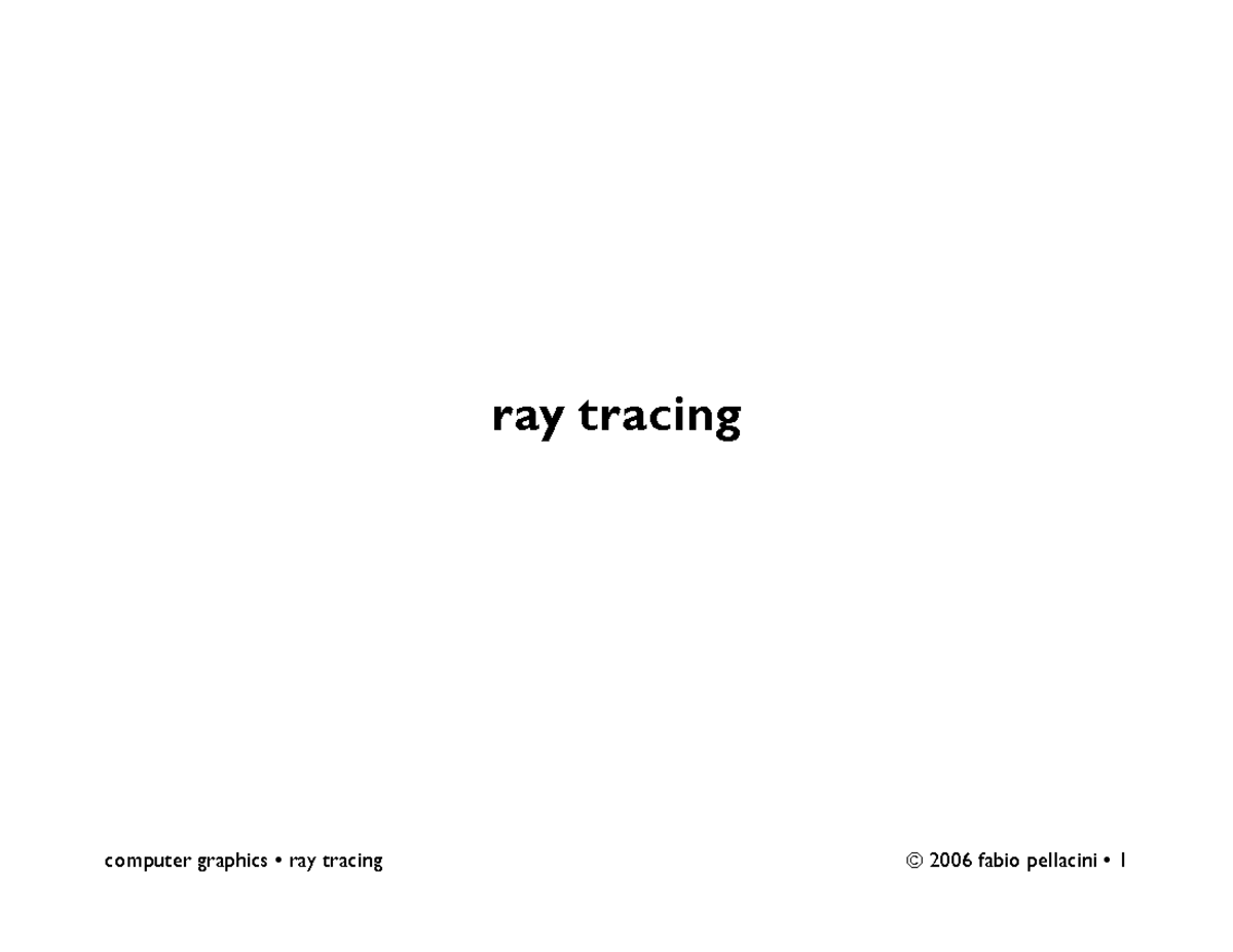 03 Ray Tracing Web - Vgg - ray tracing image formation rendering computational simulation of ...