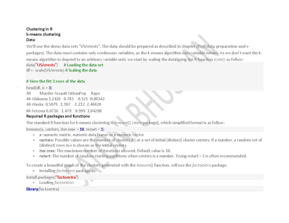 Fdd - dhdhffdhgdfhghdffdgdfh - Clustering in R k-means clustering Data We’ll use the demo data ...