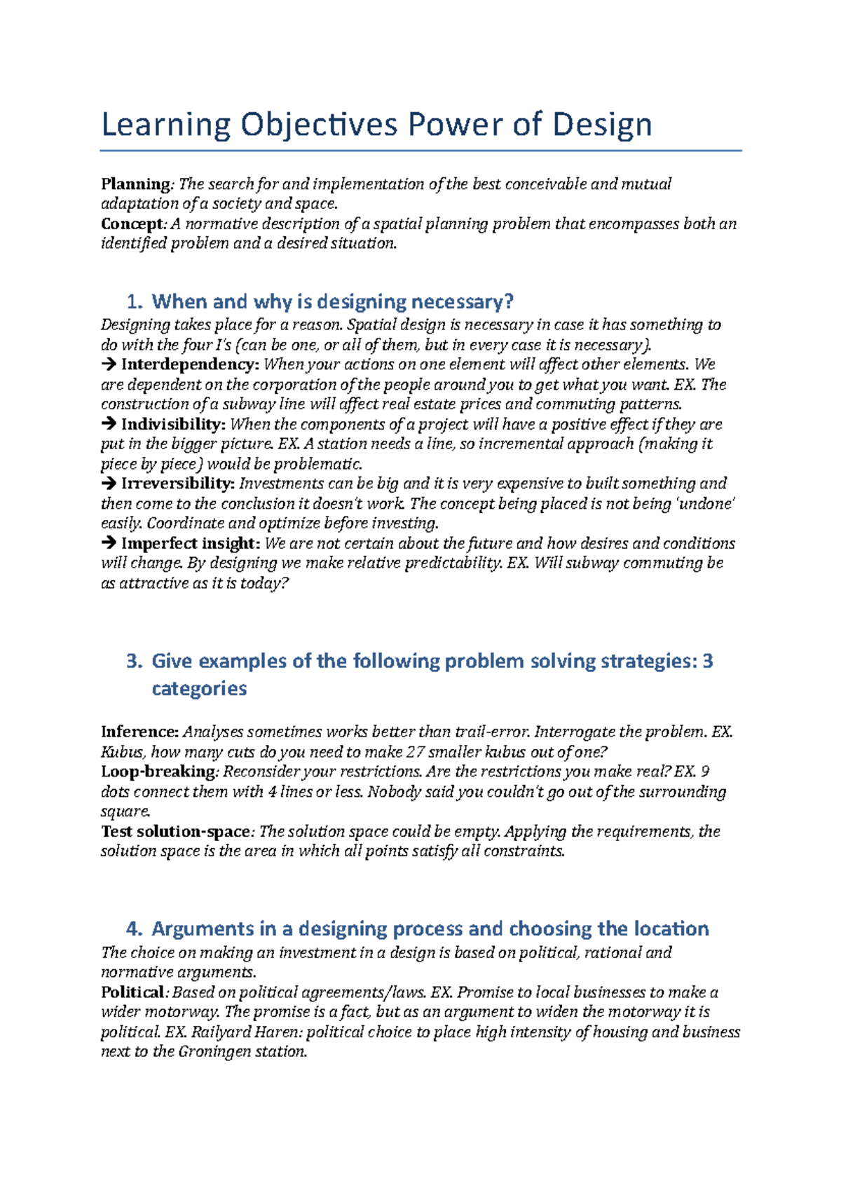 Learning Objectives Power of Design - Learning Objectives Power of The ...
