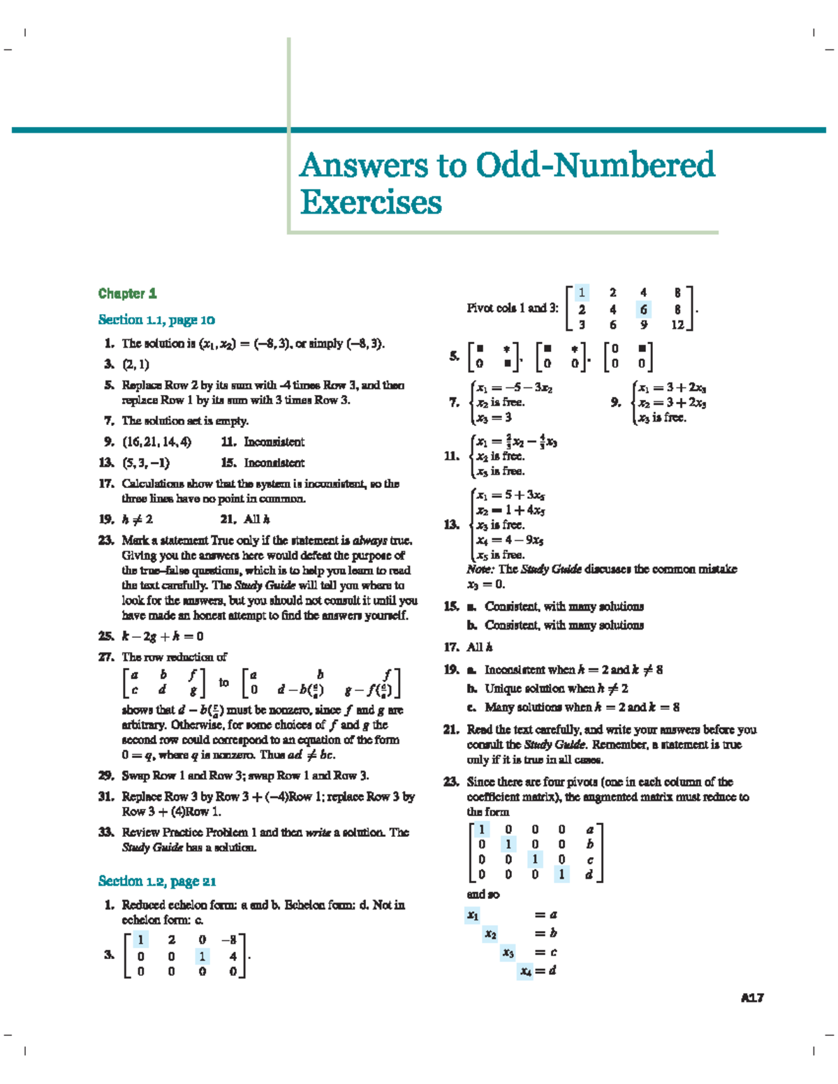 Answersoddnumbersproblems Chap 1Lays - Math142 - Studocu