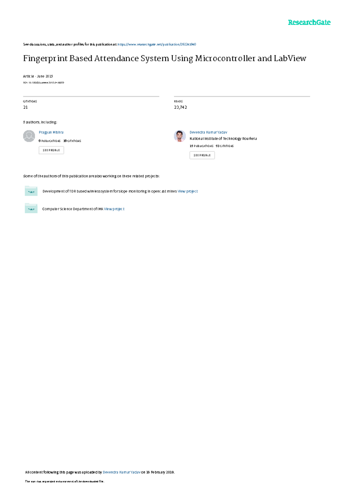 29 Fingerprint - lab paper - See discussions, stats, and author ...