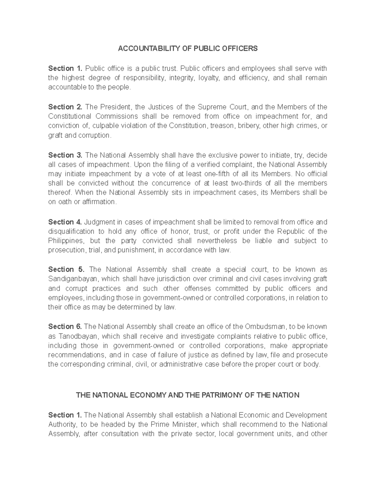 Accountability OF Public Officers - ACCOUNTABILITY OF PUBLIC OFFICERS ...