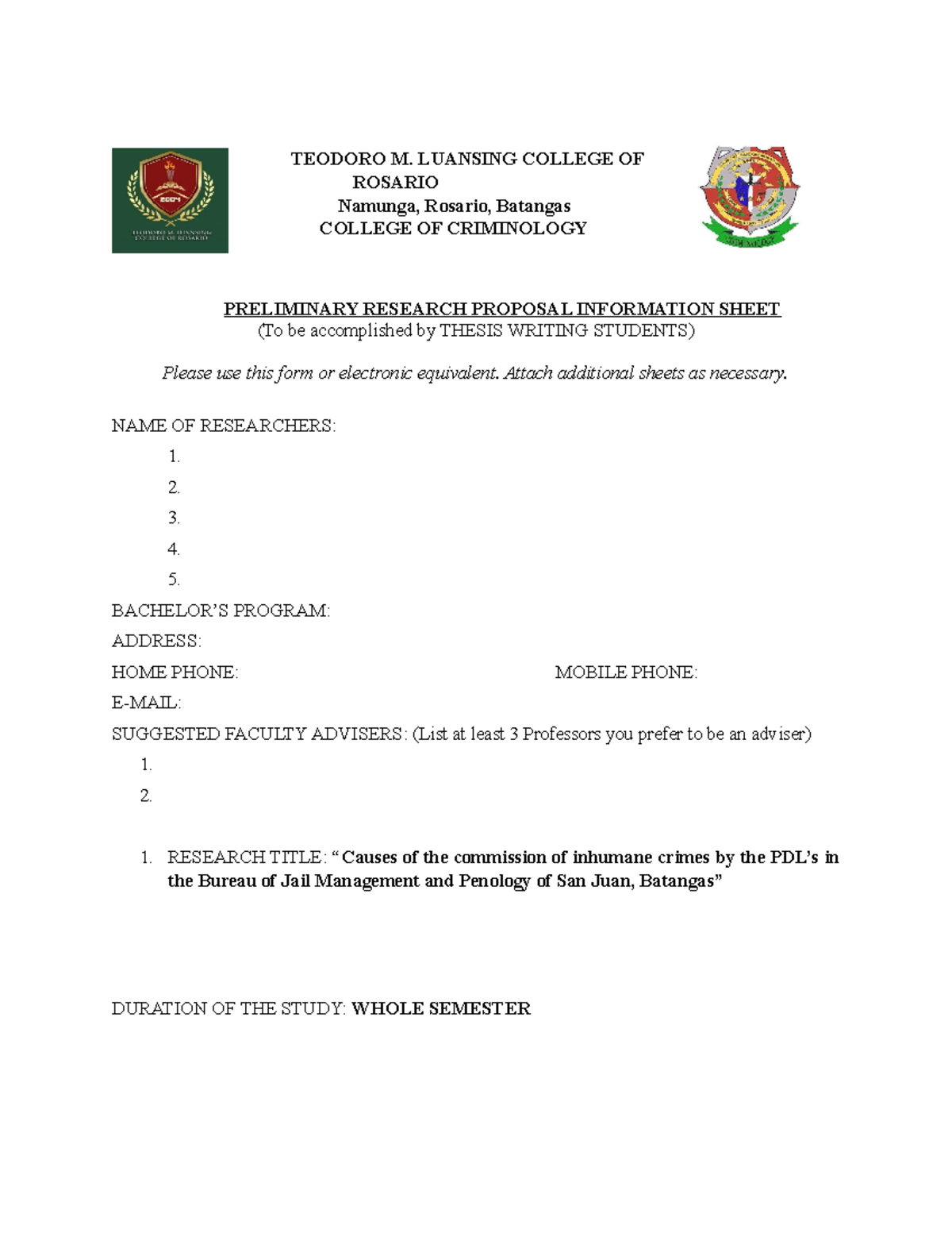 Inhumane-crimes - inhumane act cause by pdl - TEODORO M. LUANSING ...