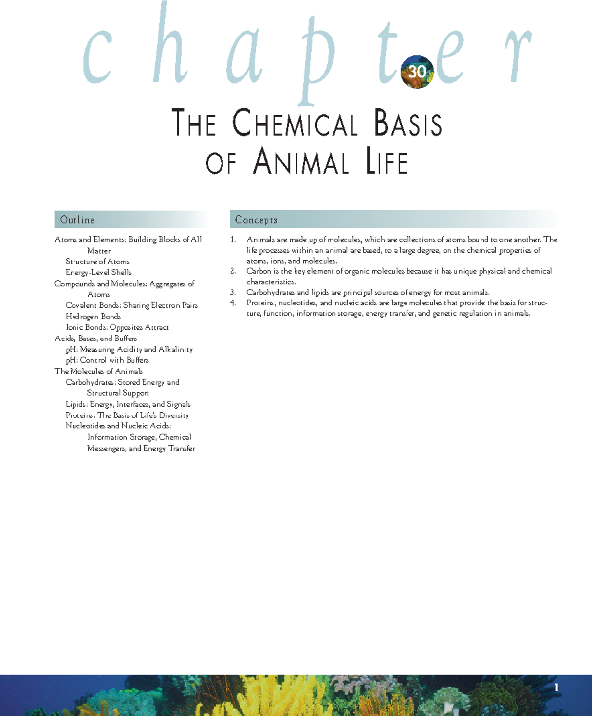Mil4ch30 - chapter 30 - c h a p t e r T HE C HEMICAL B ASIS OF A NIMAL ...