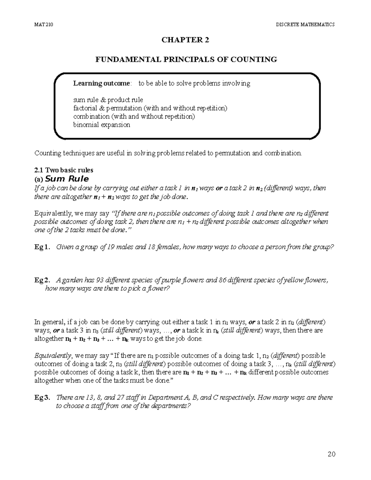 Chapter 2 Fundamental Principles of Counting WB - CHAPTER 2 FUNDAMENTAL ...