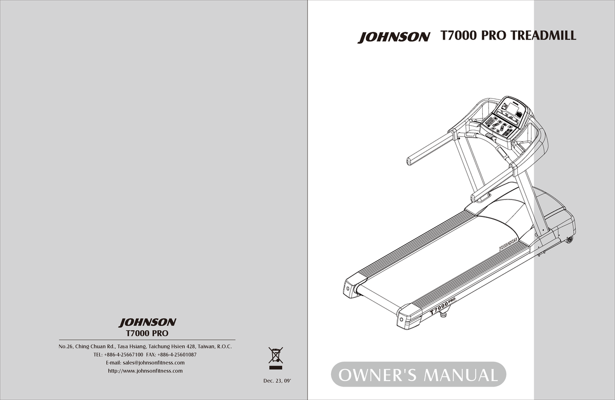 Johnson T7000 Pro Manual - No, Ching Chuan Rd., Taya Hsiang, Taichung ...