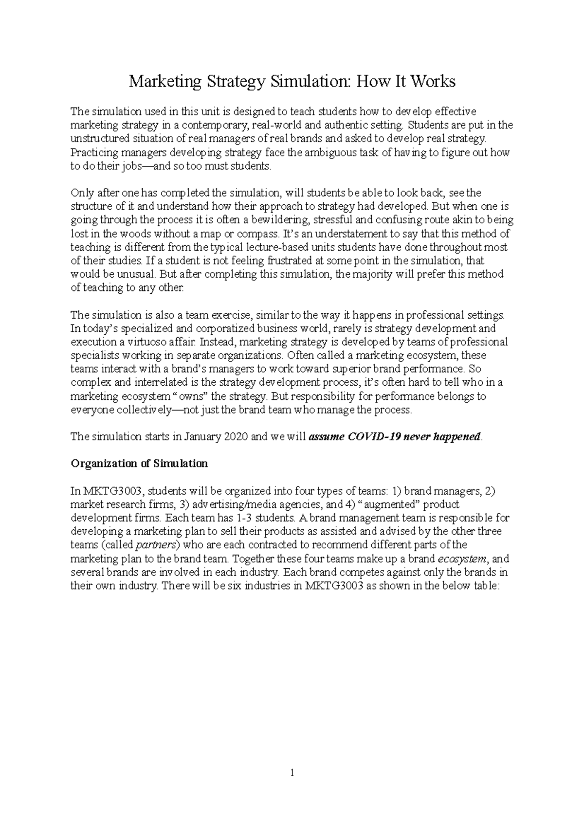 Marketing Strategy Simulation How it works S2 2022 - Marketing Strategy ...