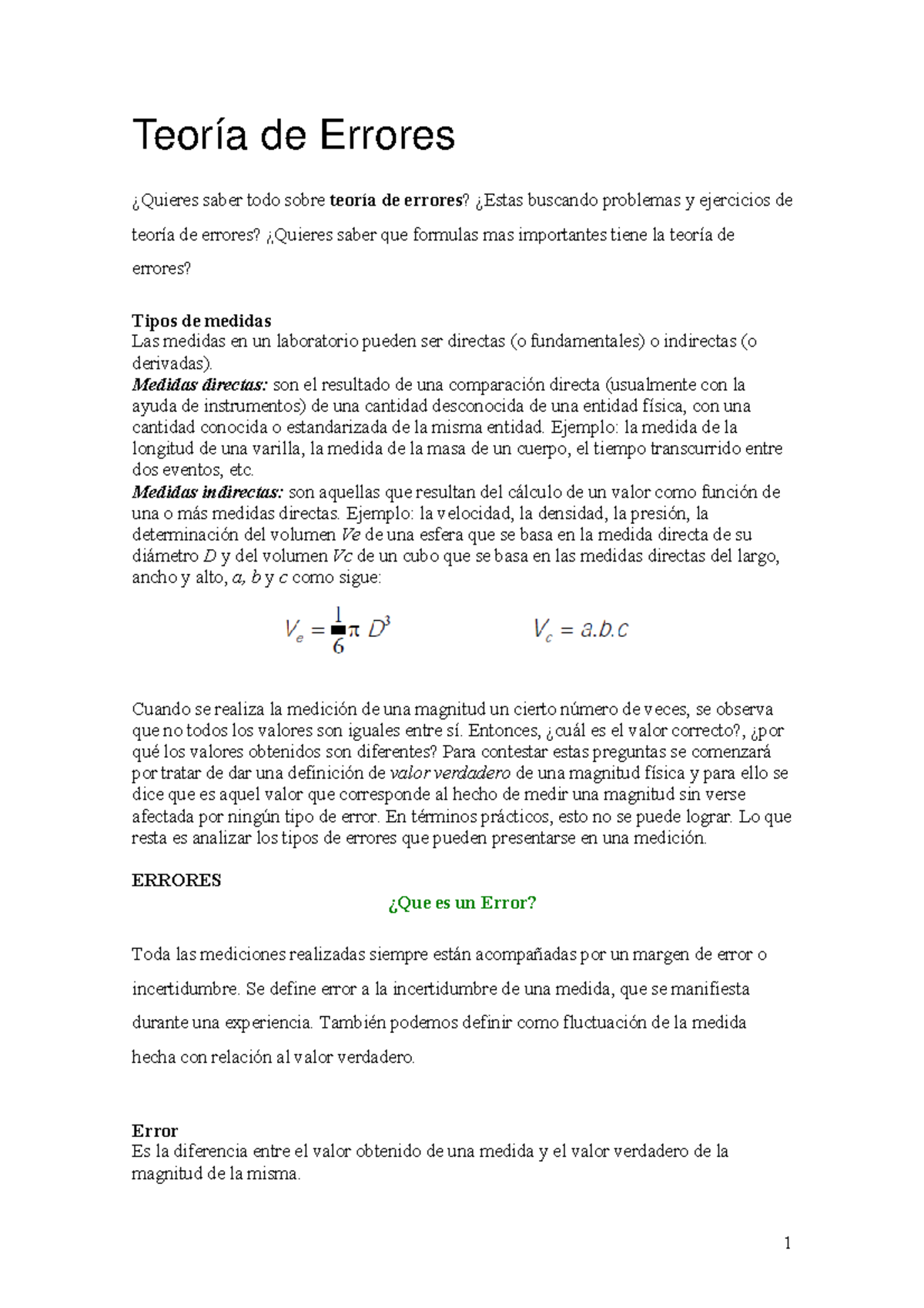 Teoría de Errores - Teoría de Errores - Studocu