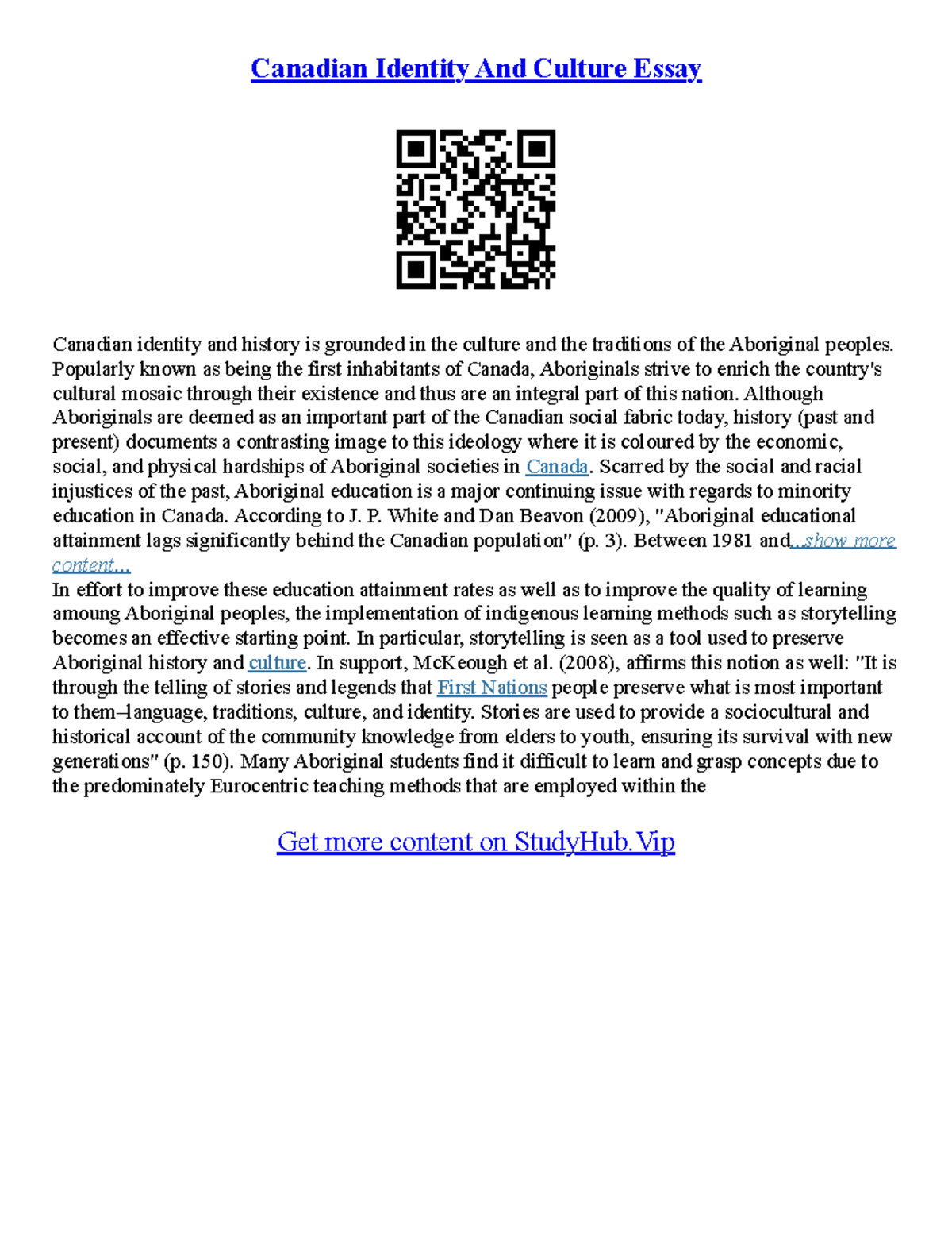 Canadian Culture Essay - Canadian Identity And Culture Essay Canadian ...