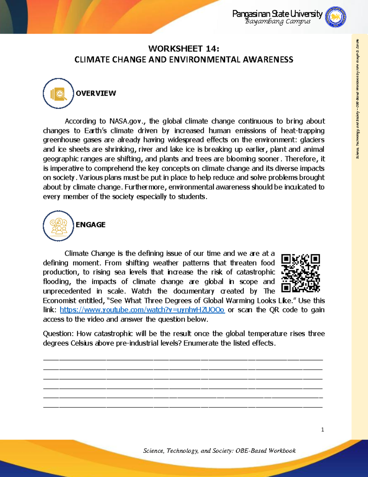 STS-Worksheet-14 - 1 Bayambang Campus Science, Technology, and Society ...
