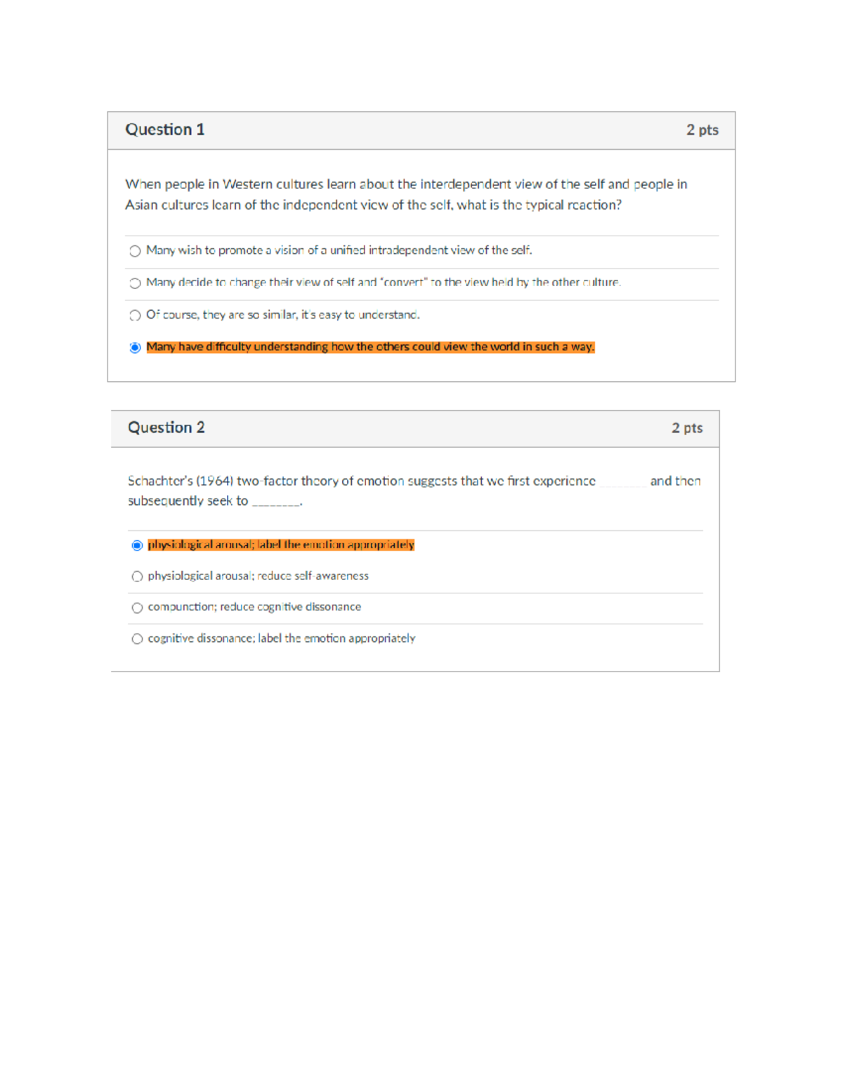 Social Psychology Quiz 4 - SOP 4004 - Studocu