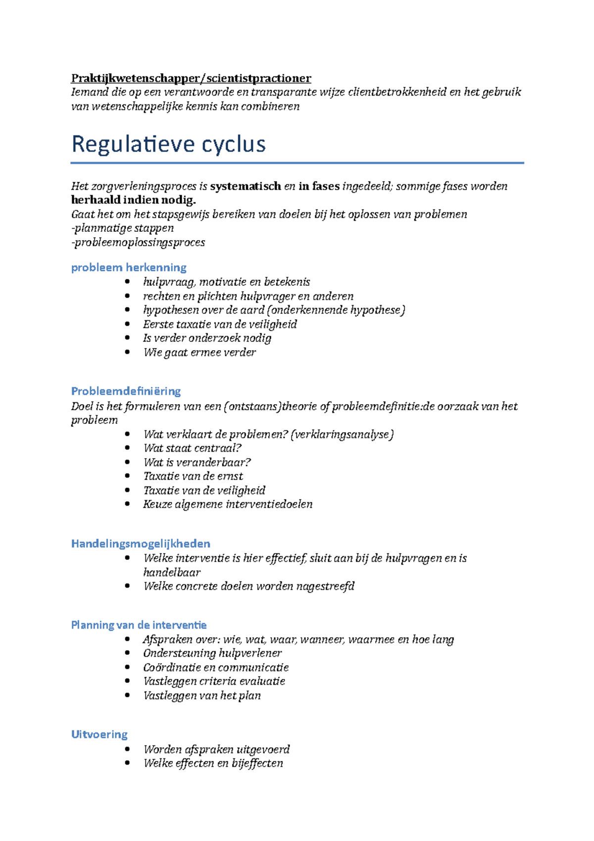 Diagnostische cyclus kort - Iemand die op een verantwoorde en ...