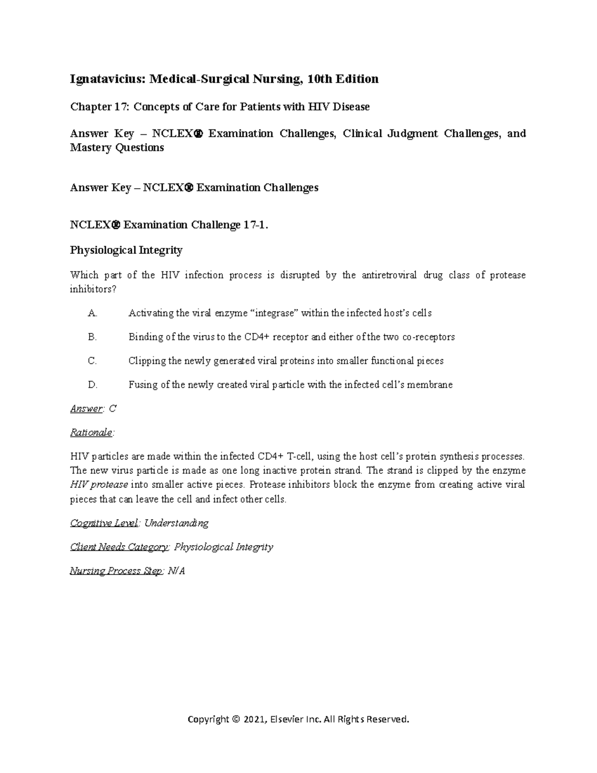 Chapter 17- Concepts of Care for Patients with HIV Disease ...
