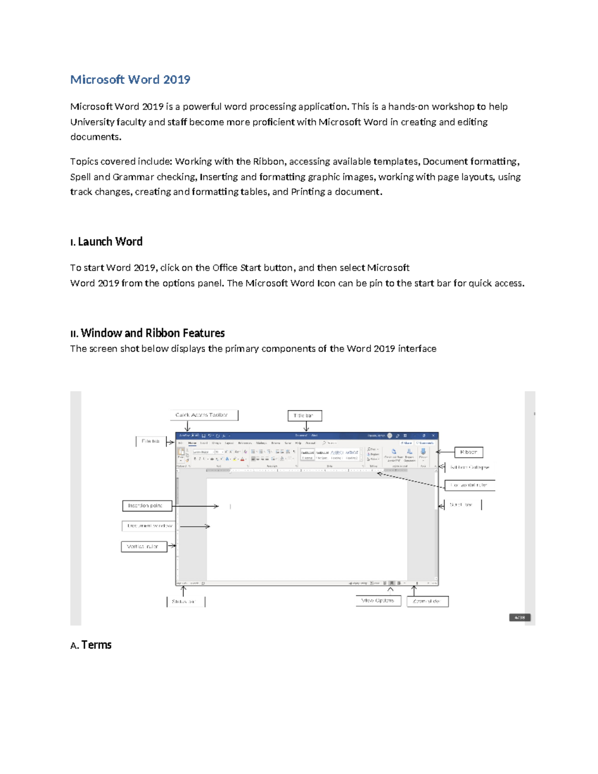 Prelim SA 24 25 WEEK 1 2-1 - Microsoft Word 2019 Microsoft Word 2019 is ...