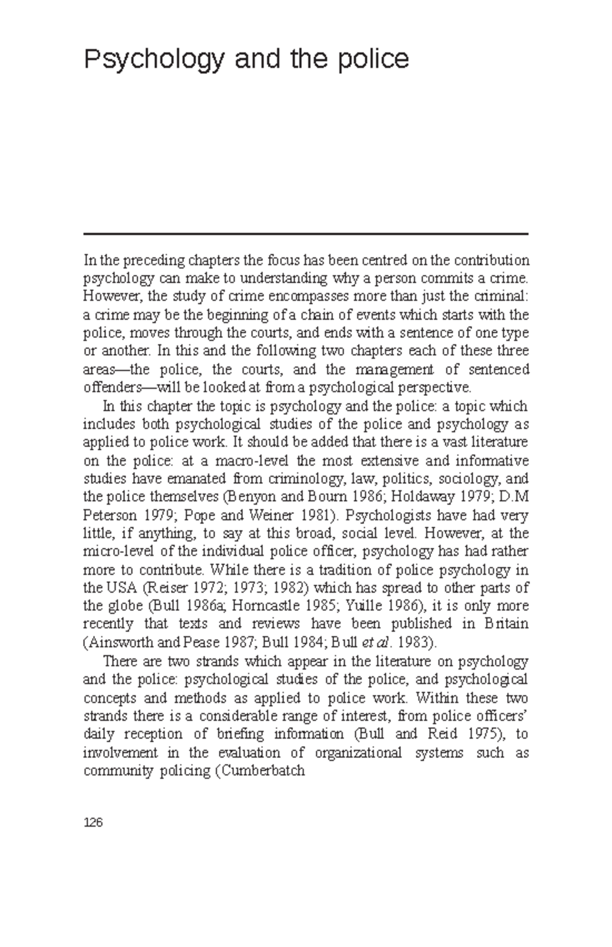 Psychology and the police - In the preceding chapters the focus has ...