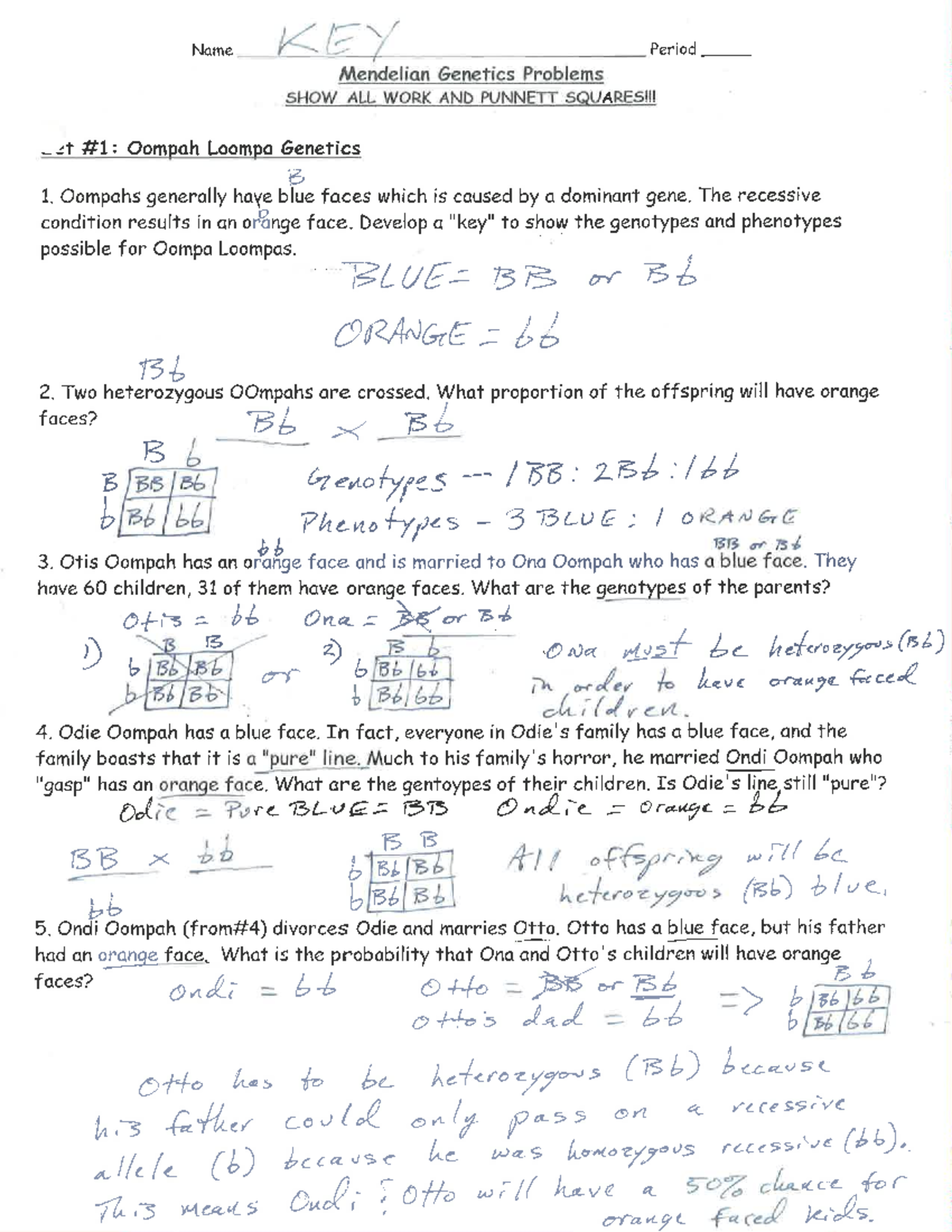 Worksheet and notes keys for 2016 nonmendelian genetics - Engineering ...