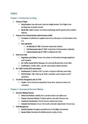 PHAK Notes Chapters 6 - 8 - Copilot Chapter 6: Flight Controls 1 ...