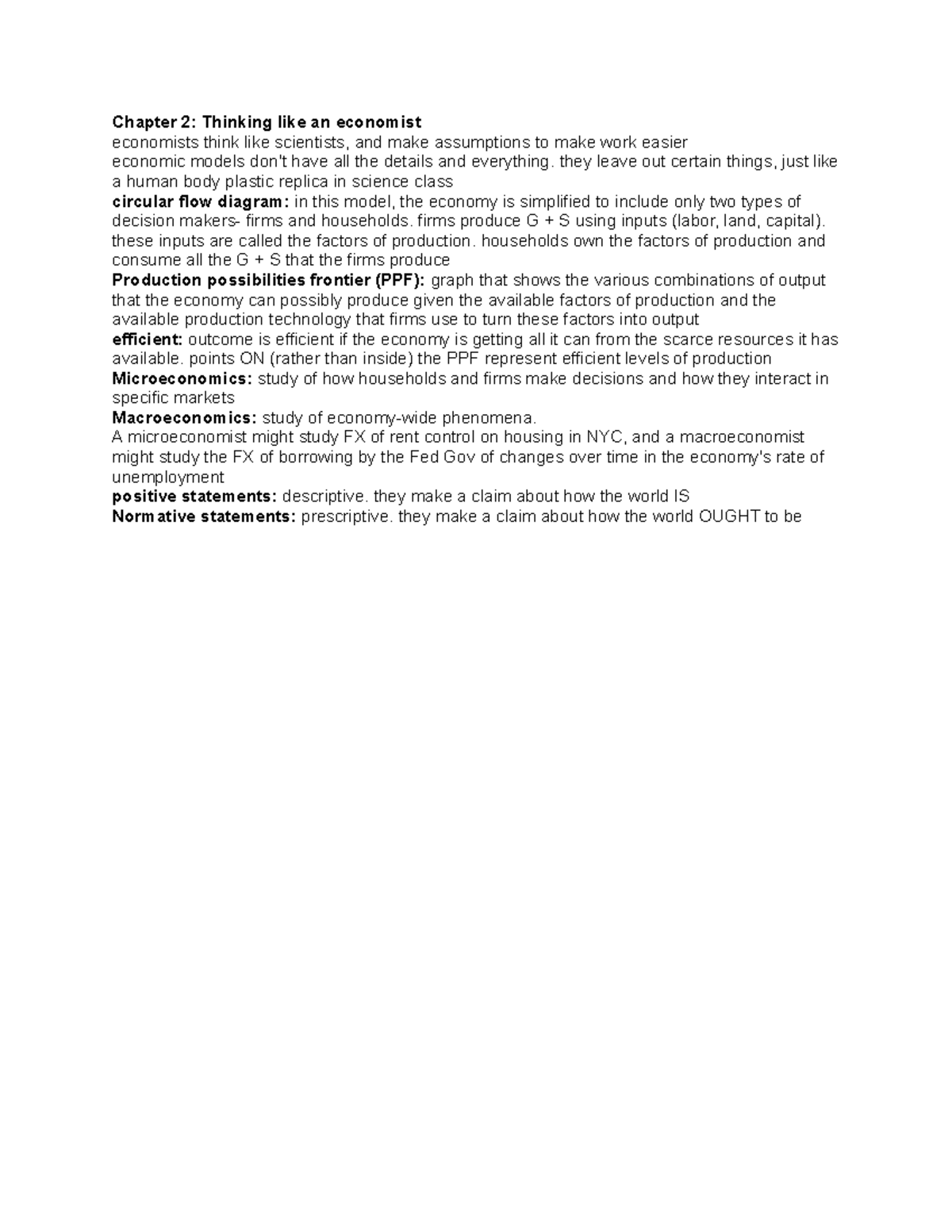 Chapter 2 - textbook notes prof steve rick - Chapter 2: Thinking like ...