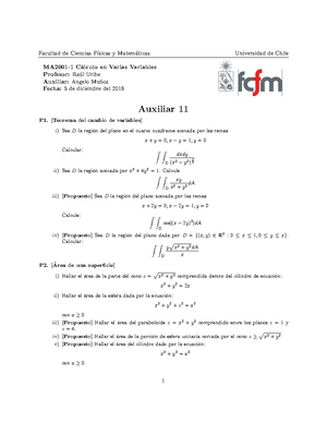 Apunte de Cálculo en Varias Variables - Felmer - ####### ####### - Studocu