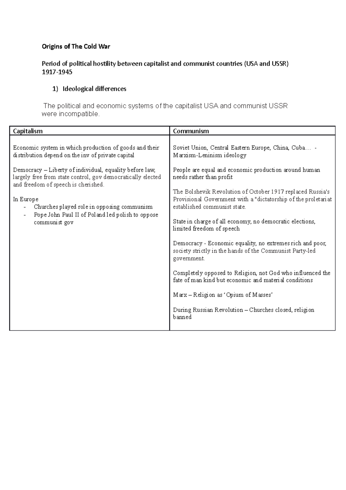 Break Down of The Grand Alliance - Origins of The Cold War Period of ...