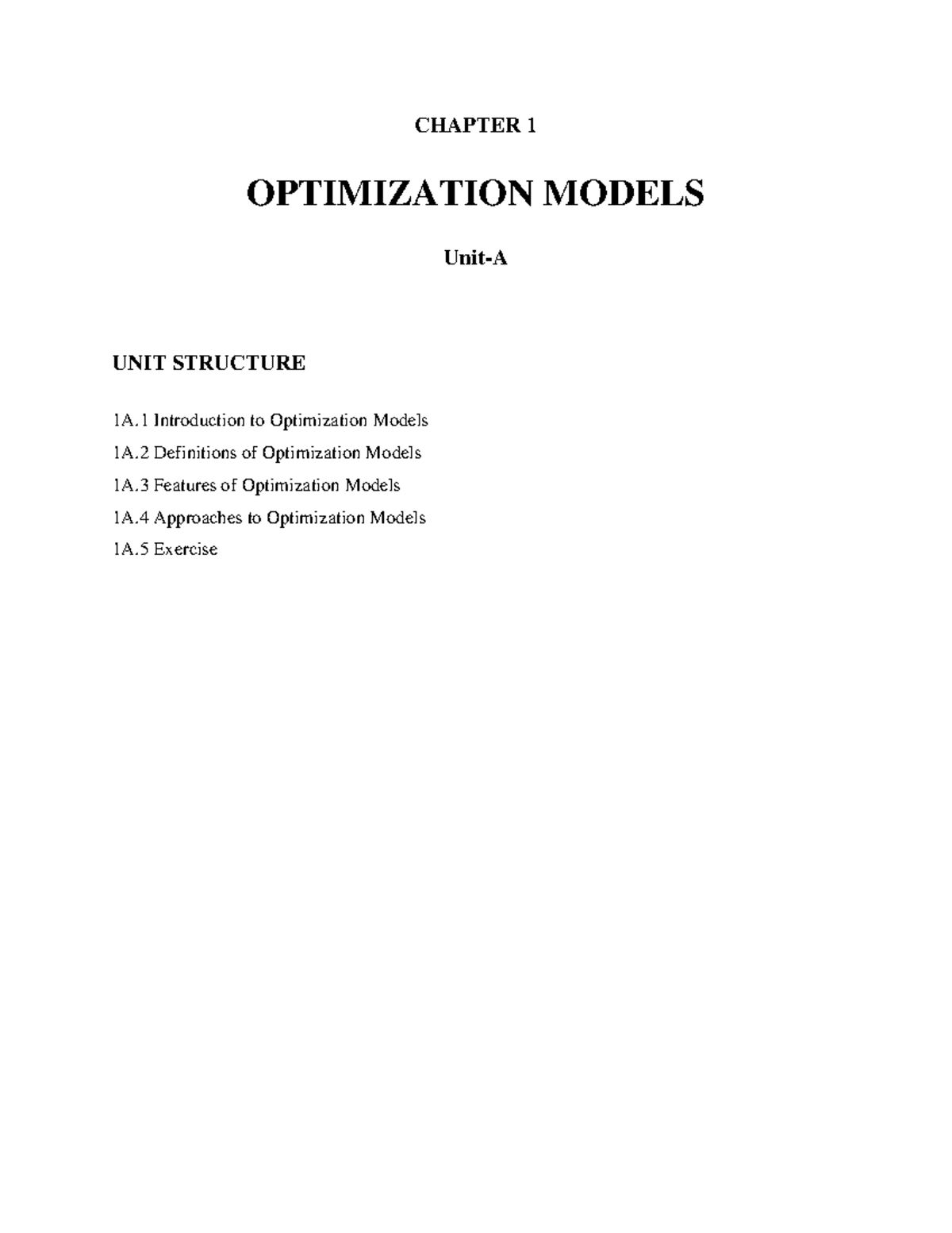 Optimization-Models - applied optimisation - 3 - CHAPTER 1 OPTIMIZATION ...
