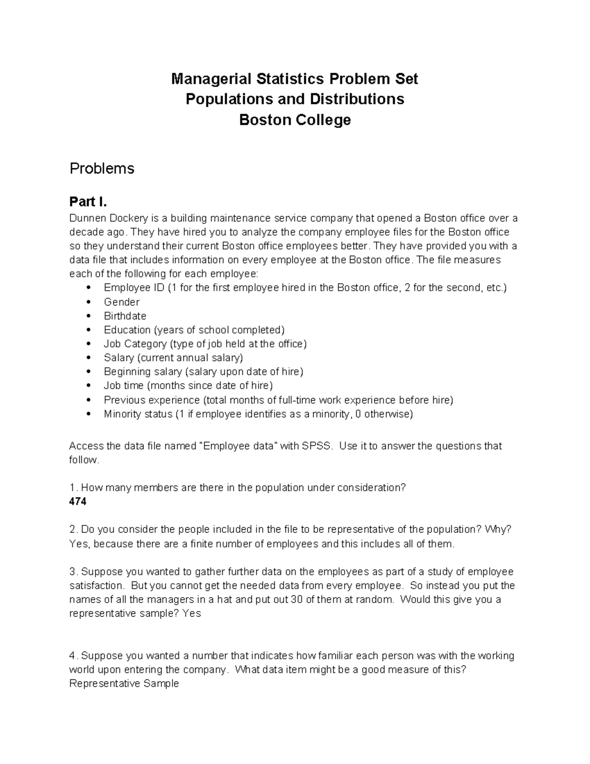 Module 2 Questions Problem Set Populations And Distributions ...