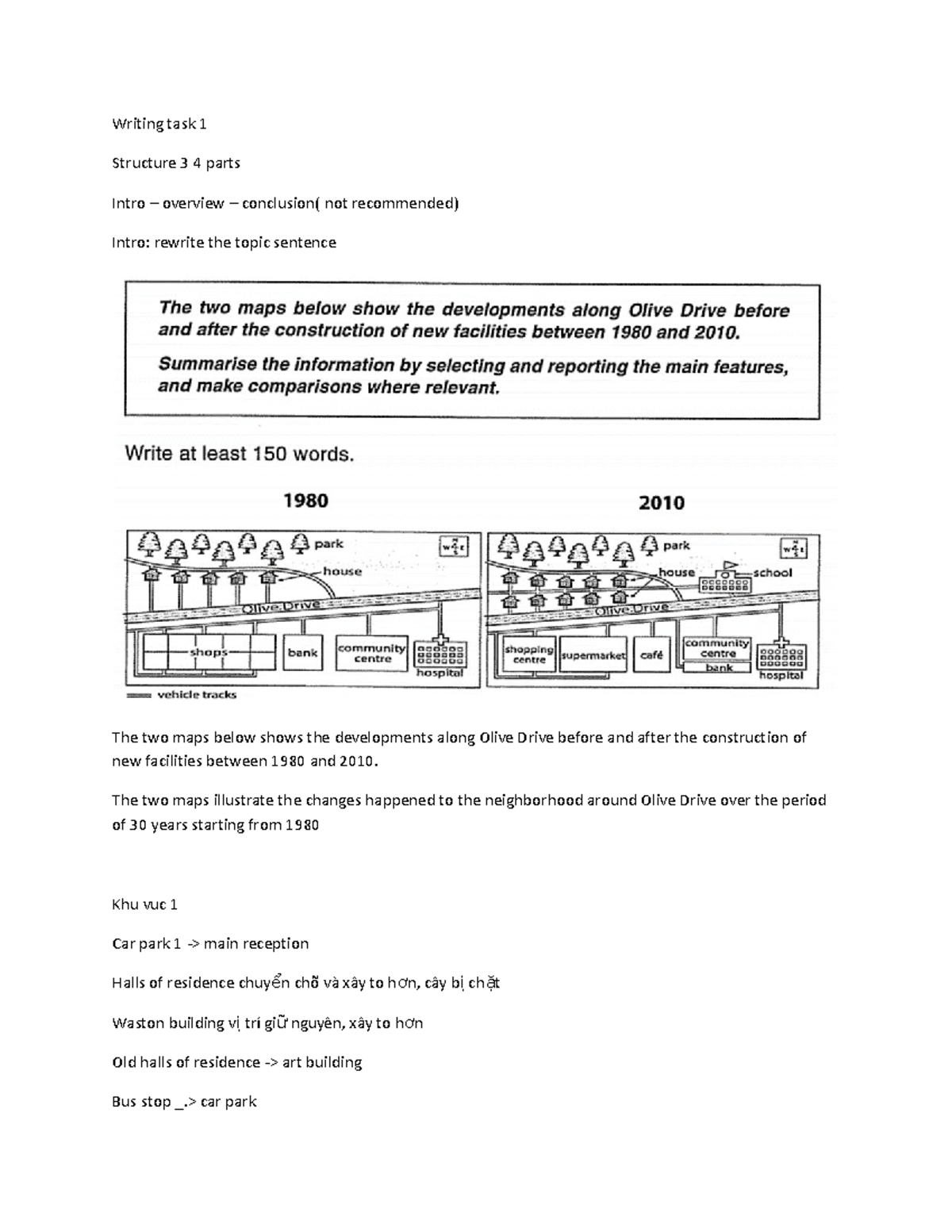 Writing task 1 - writting - Writing task 1 Structure 3 4 parts Intro ...